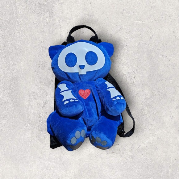 Skeleanimals | Bags | Htf Blue Skeleanimals Cat Backpack | Poshmark